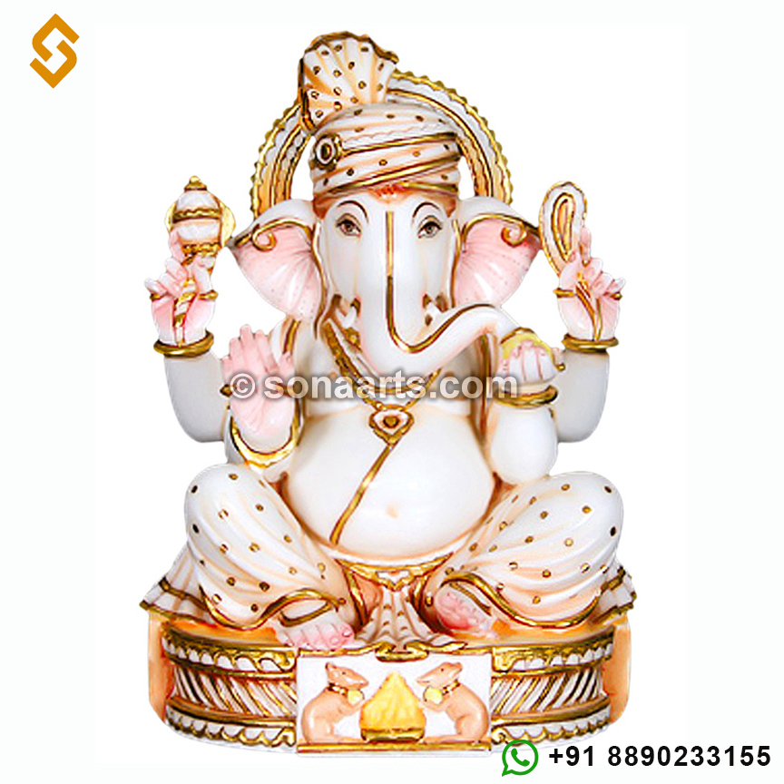 Ganesh Murti from makrana White Marble - Manufacturers of Marble Ganesh ...