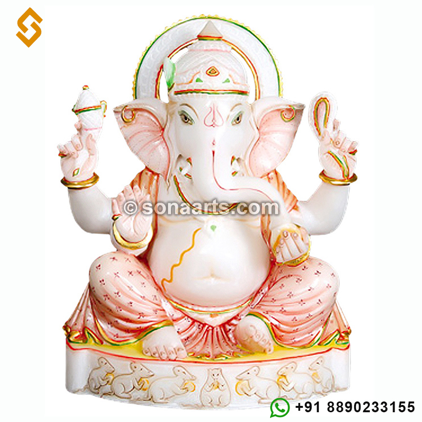 Ganesh ji statue from White Marble - Manufacturers of Marble Ganesh ...