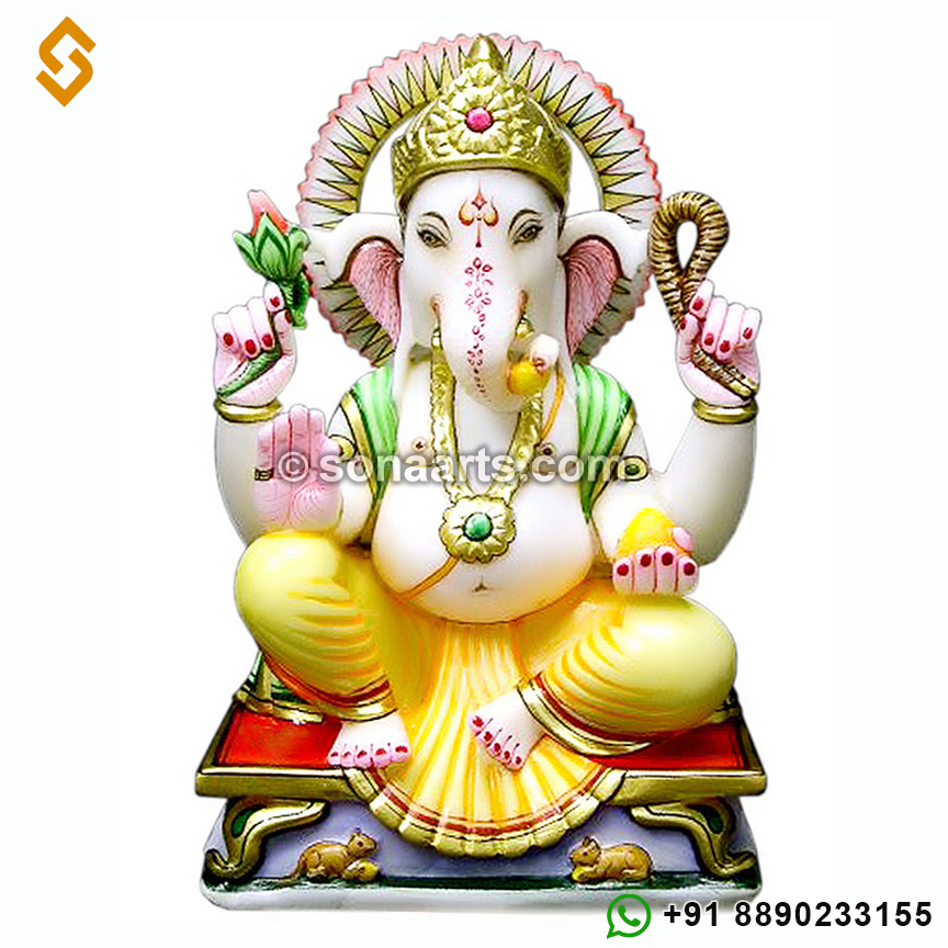 Gods Ganesh Deities carved in Marble - Manufacturers of Marble Ganesh ...