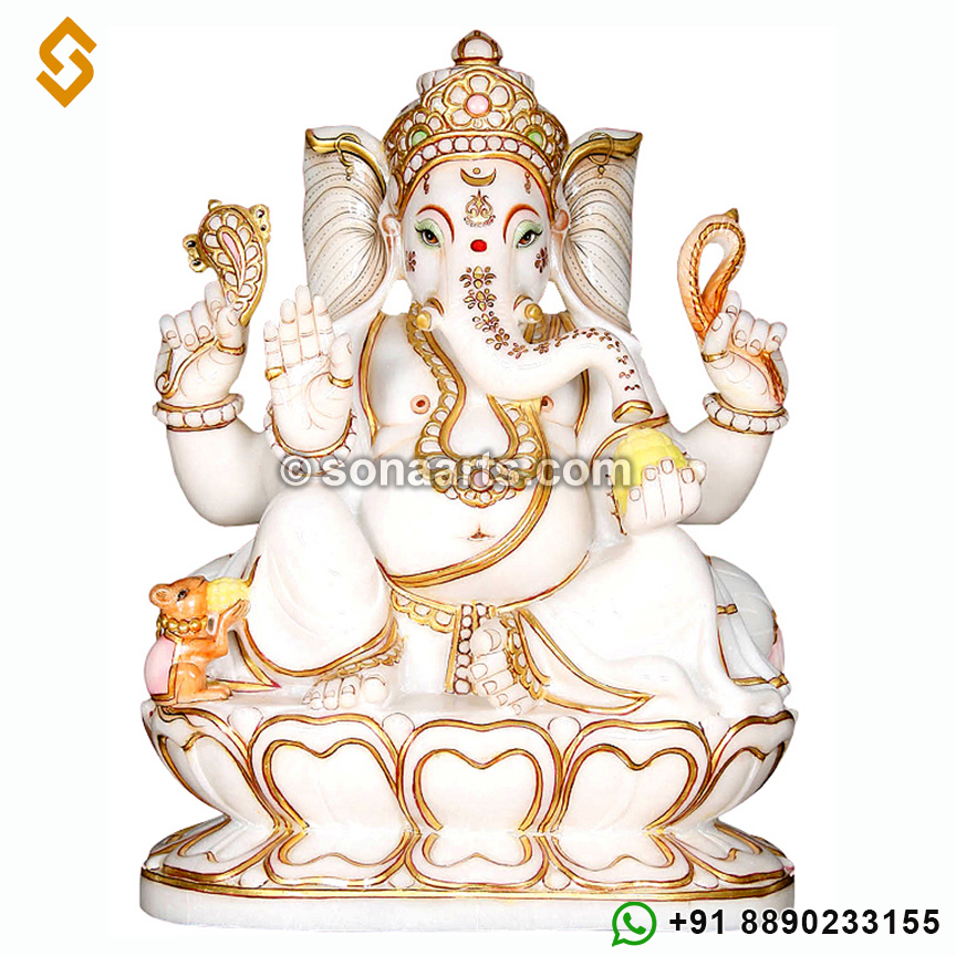 Lord Ganesh Murti from Marble - Manufacturers of Marble Ganesh Statues ...